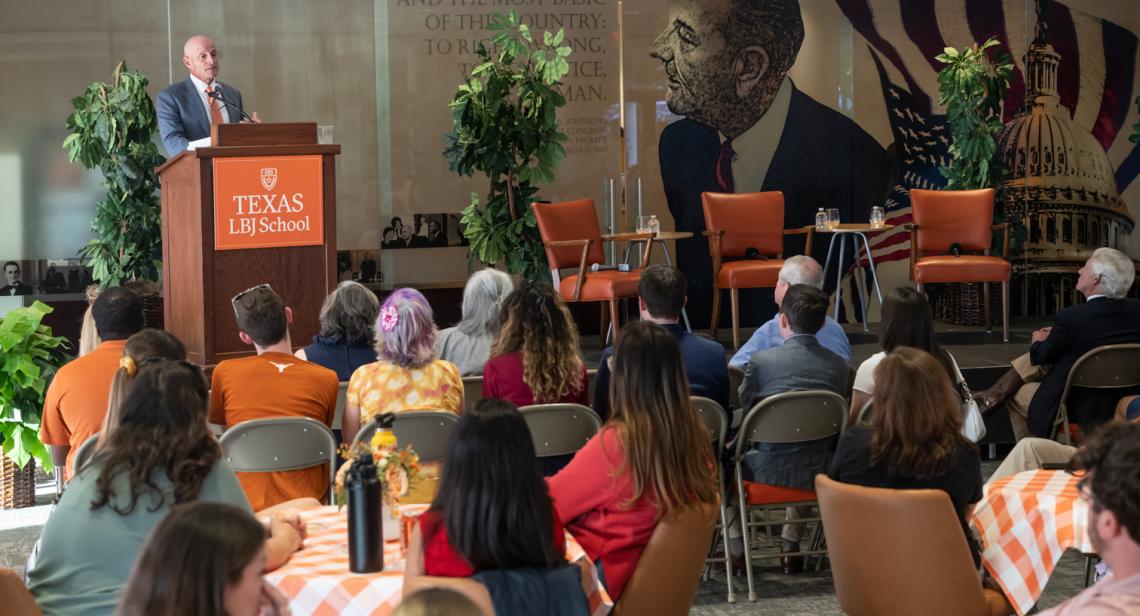 Dean DeShazo unveils vision for the academic year at LBJ School’s State ...